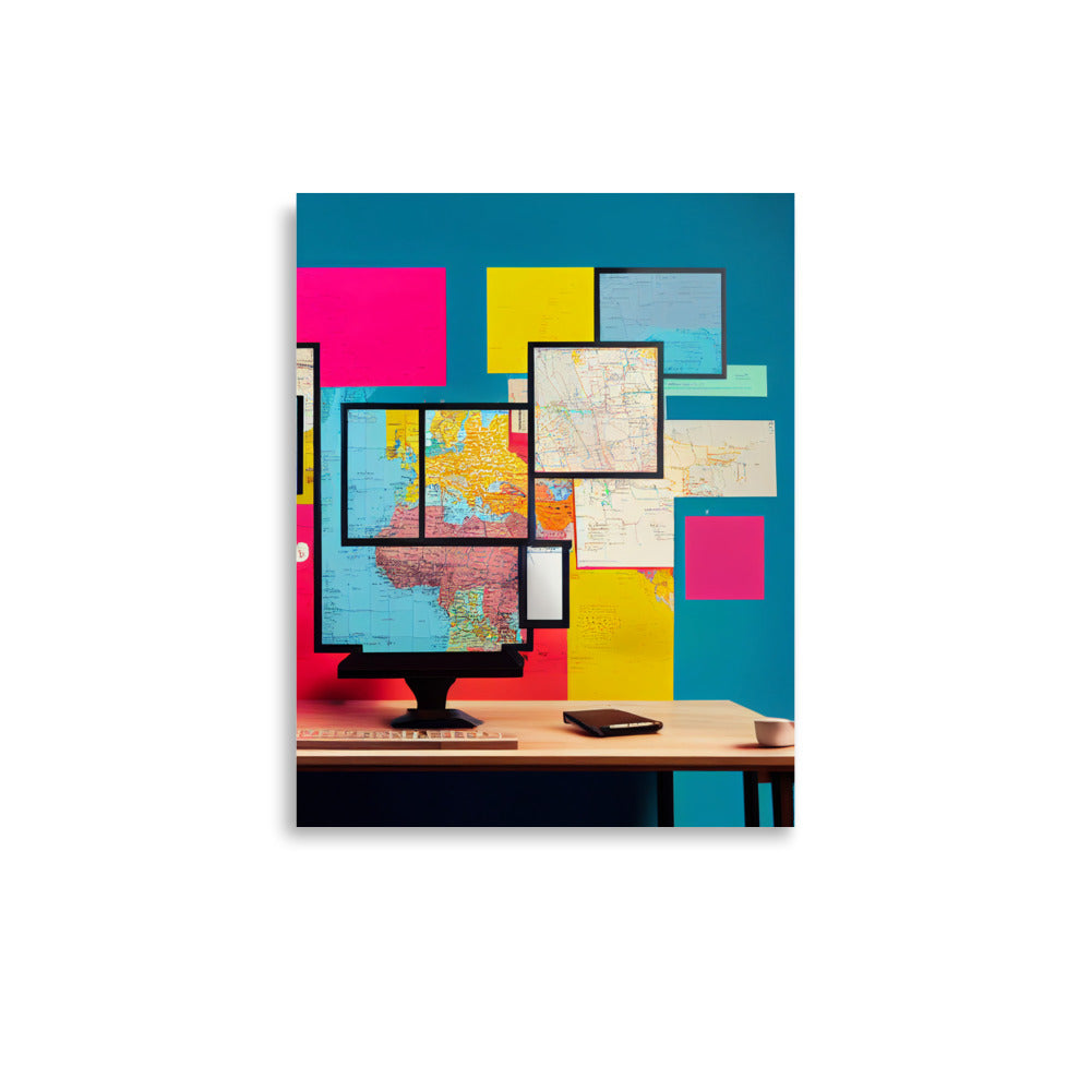 Mapping Out: Vibrant - Luster Poster – MyAiRT